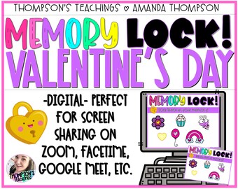 Virtual Valentine's Day Game Party Game Games for ZOOM Digital Games ...