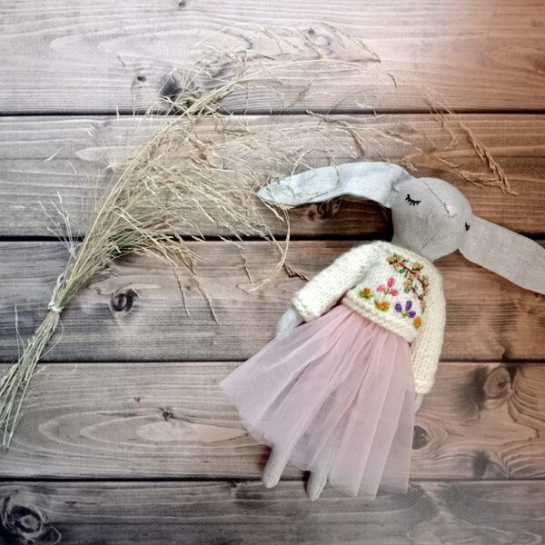 Linen Stuffed Animal - Etsy