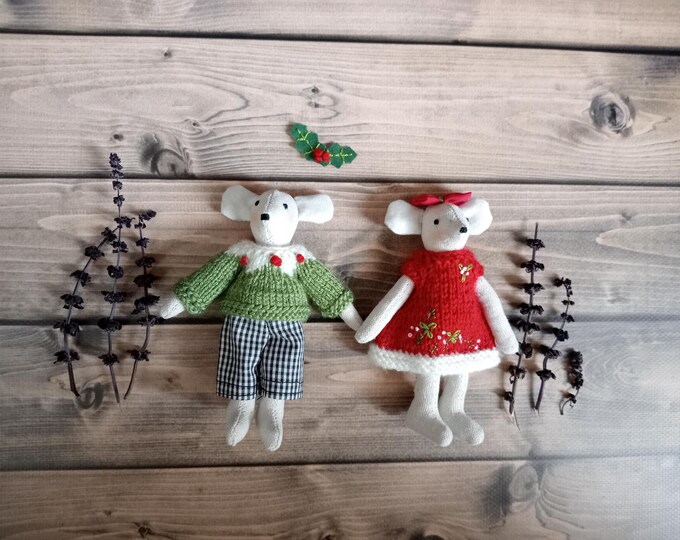Christmas Gift Mouse Doll , Dollhouse Mouse Stuffed Animal , Mice Toys ...