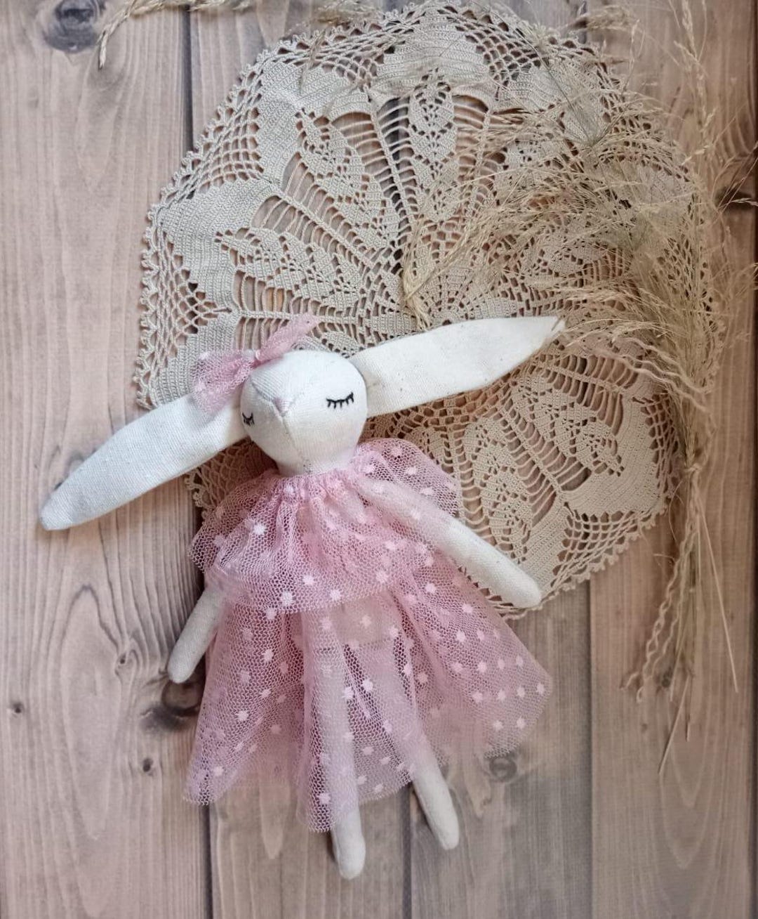 Easter Bunny Doll , Linen Bunny Doll , Heirloom Stuffed Animal Toys ...