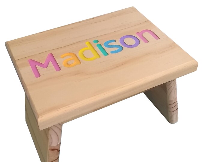 Personalized Kids Step Stool Primary or Pastel Colors. Solid Colors ...