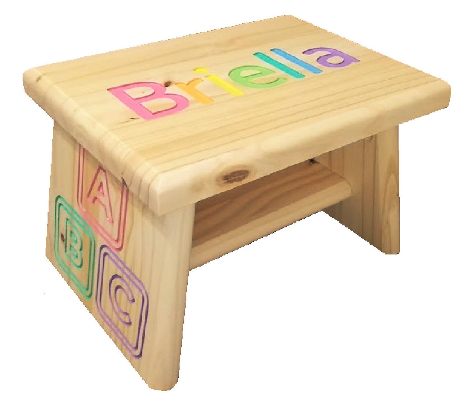 Deluxe Personalized Kids Step Stool Primary or Pastel Colors - Etsy