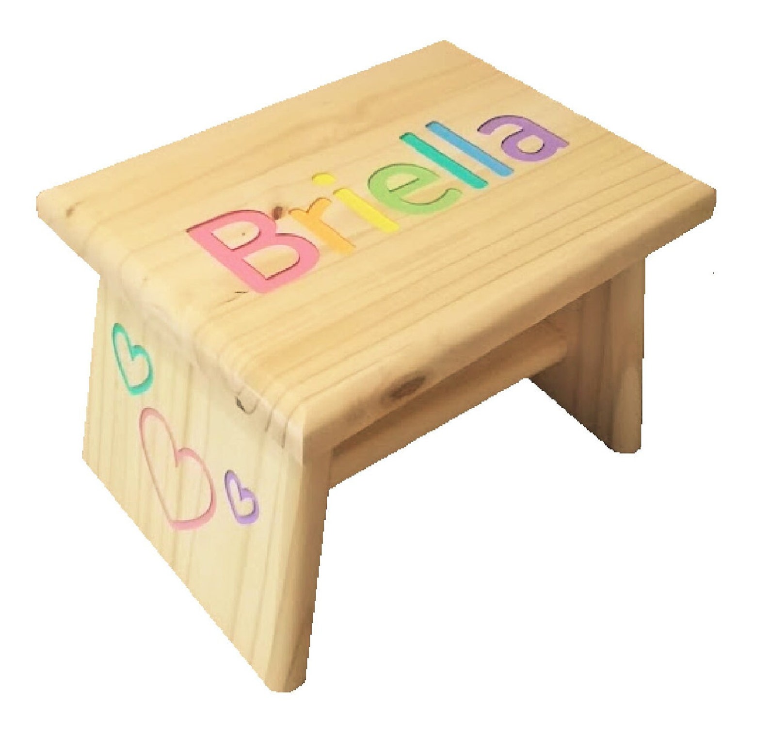 Deluxe Personalized Kids Step Stool Primary or Pastel Colors - Etsy