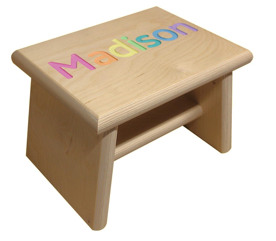 Personalized Kids Step Stool Primary or Pastel Colors. Solid Colors ...