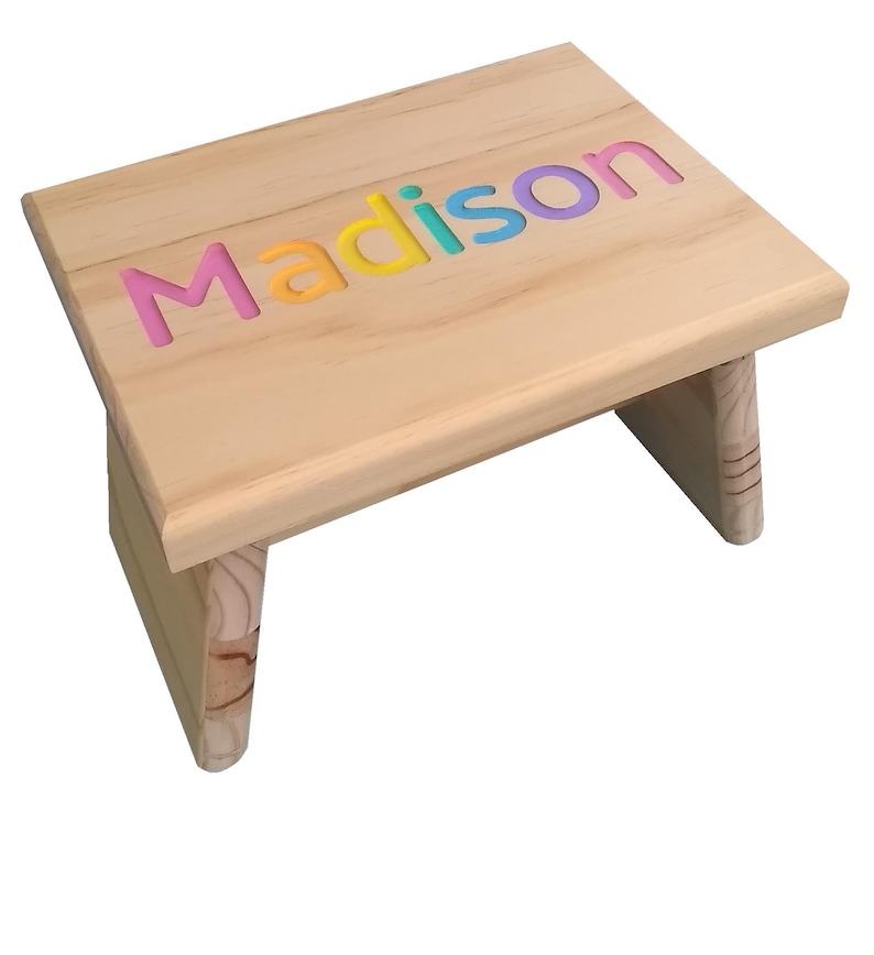 Personalized Kids Step Stool Primary or Pastel Colors. Solid - Etsy
