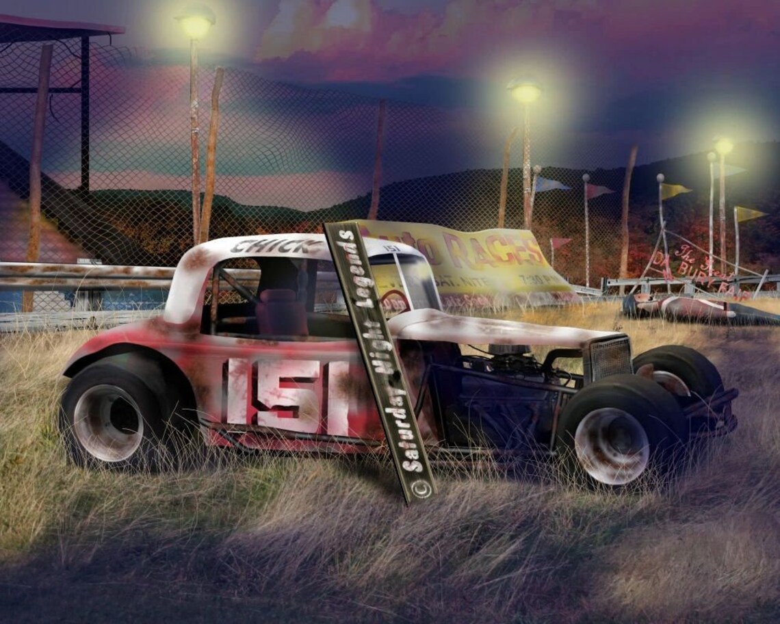 151 Chick Stockwell Saturday Night Legends Race Car Print - Etsy