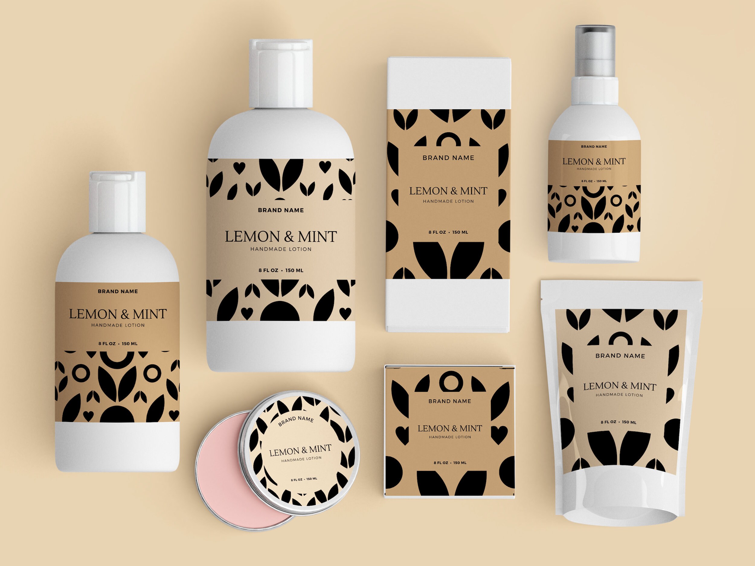 Editable Body Product Label Cosmetic Bundle Body Care Labels | Etsy