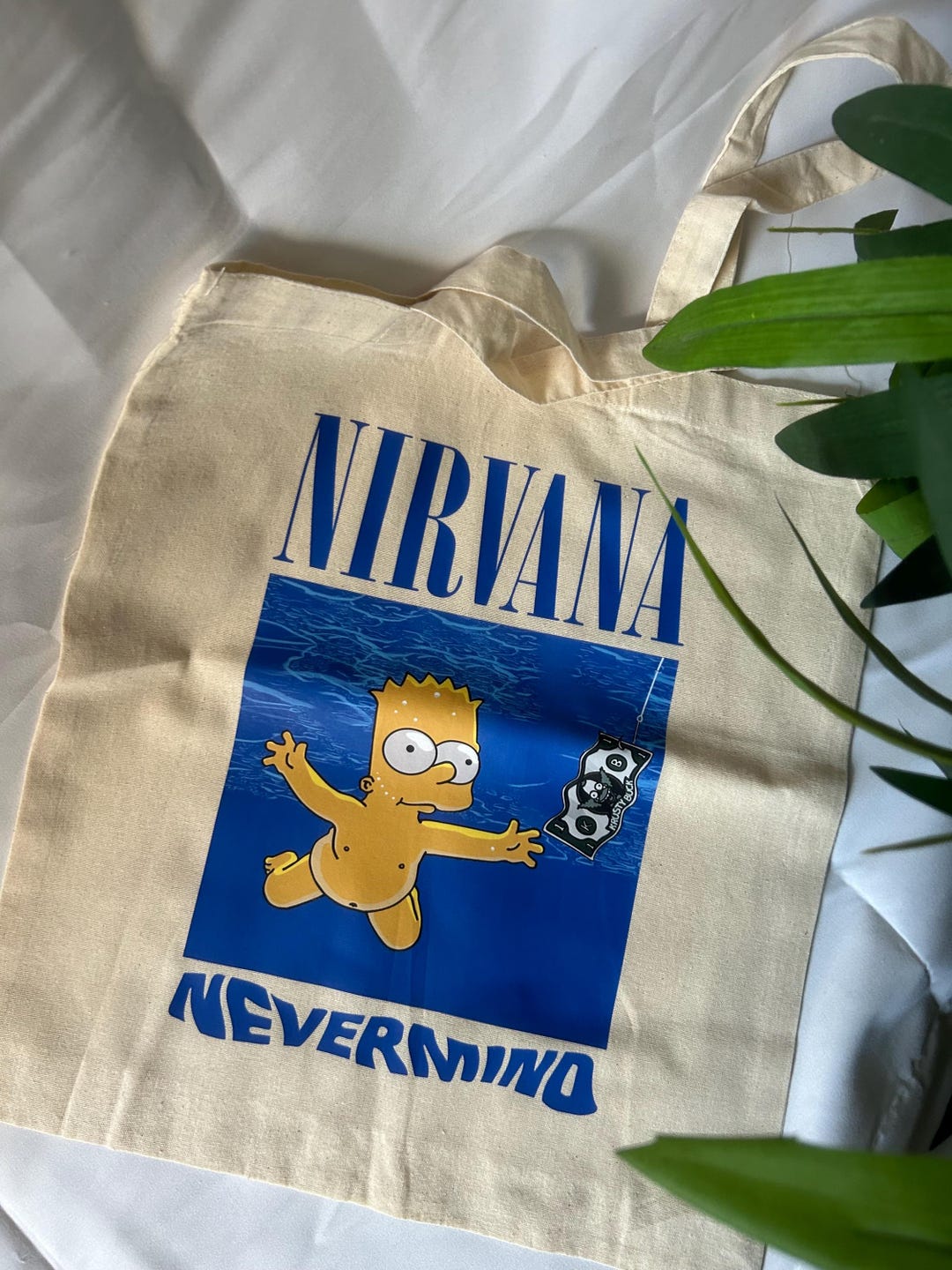The Simpsons Bart Simpson in the Style of Nirvana’s ‘nevermind’ Album on Tote Bag - Etsy