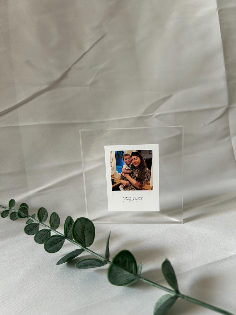 Freestanding Acrylic Plaque/block Personalised With Any Polaroid Style ...