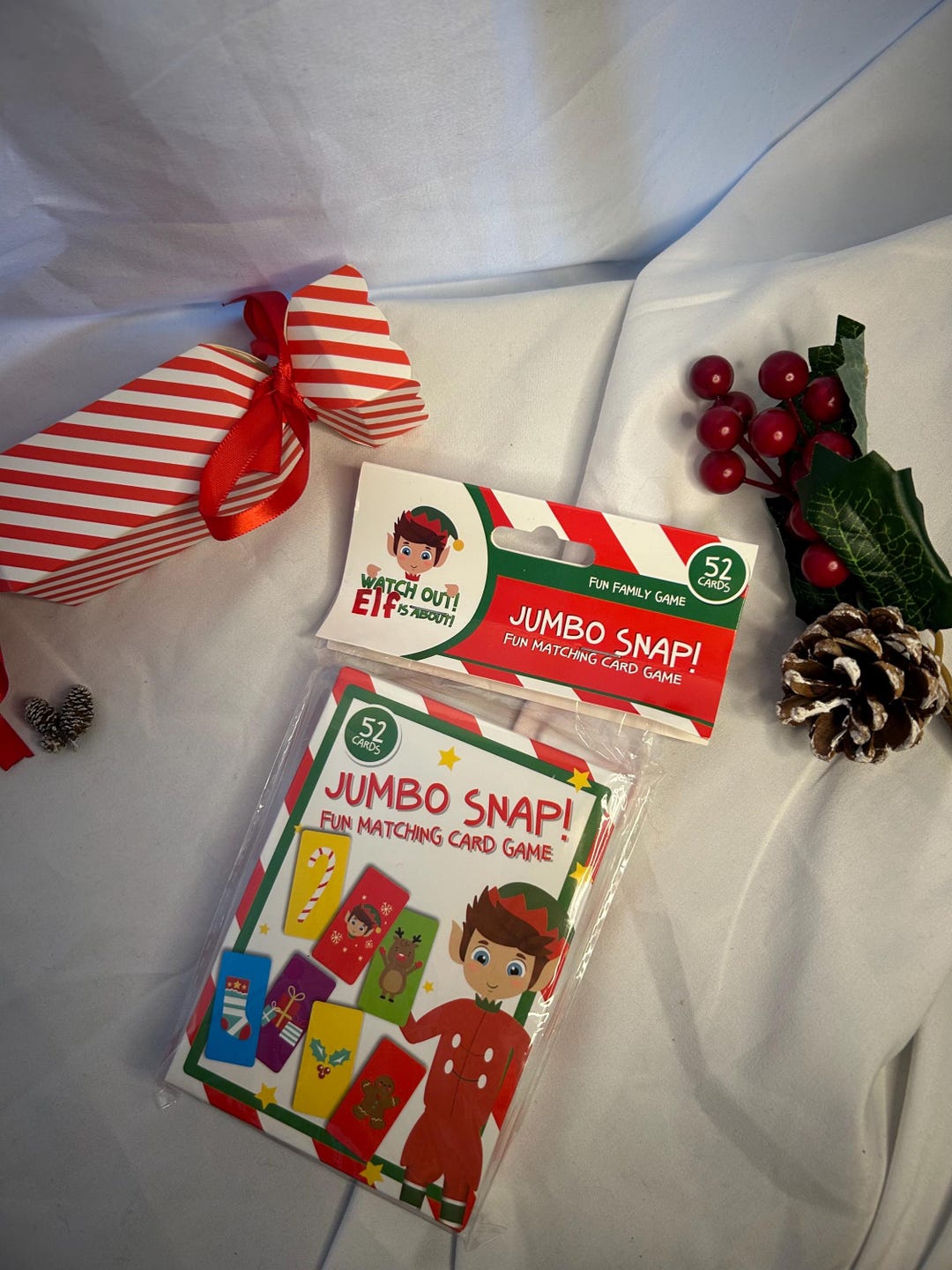 Children’s Jumbo Snap Fun Matching Card Game | Elf Design | Perfect for ...