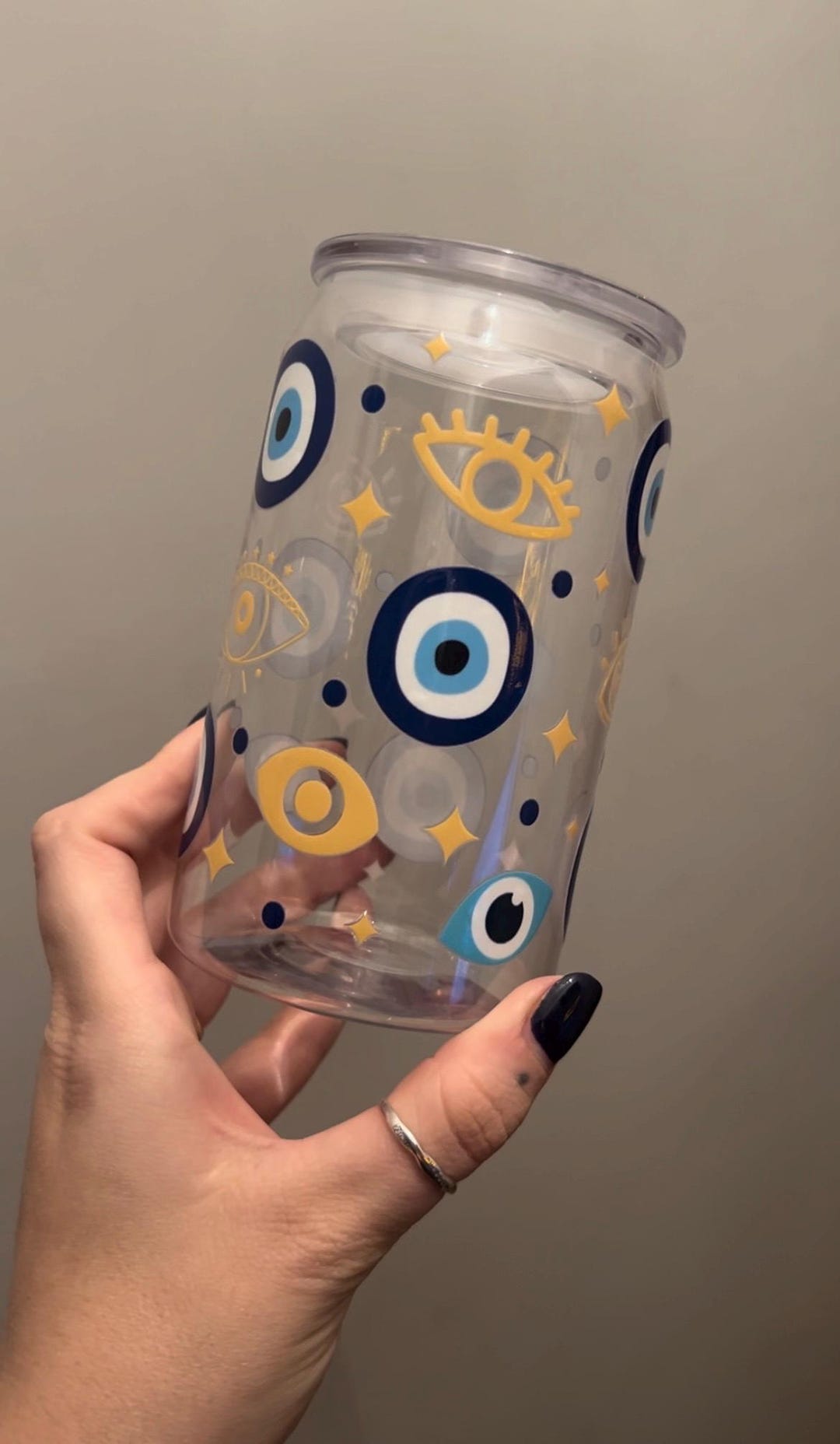 16oz Plastic Libby Can Cup With Wrap Different Designed Decals Comes ...