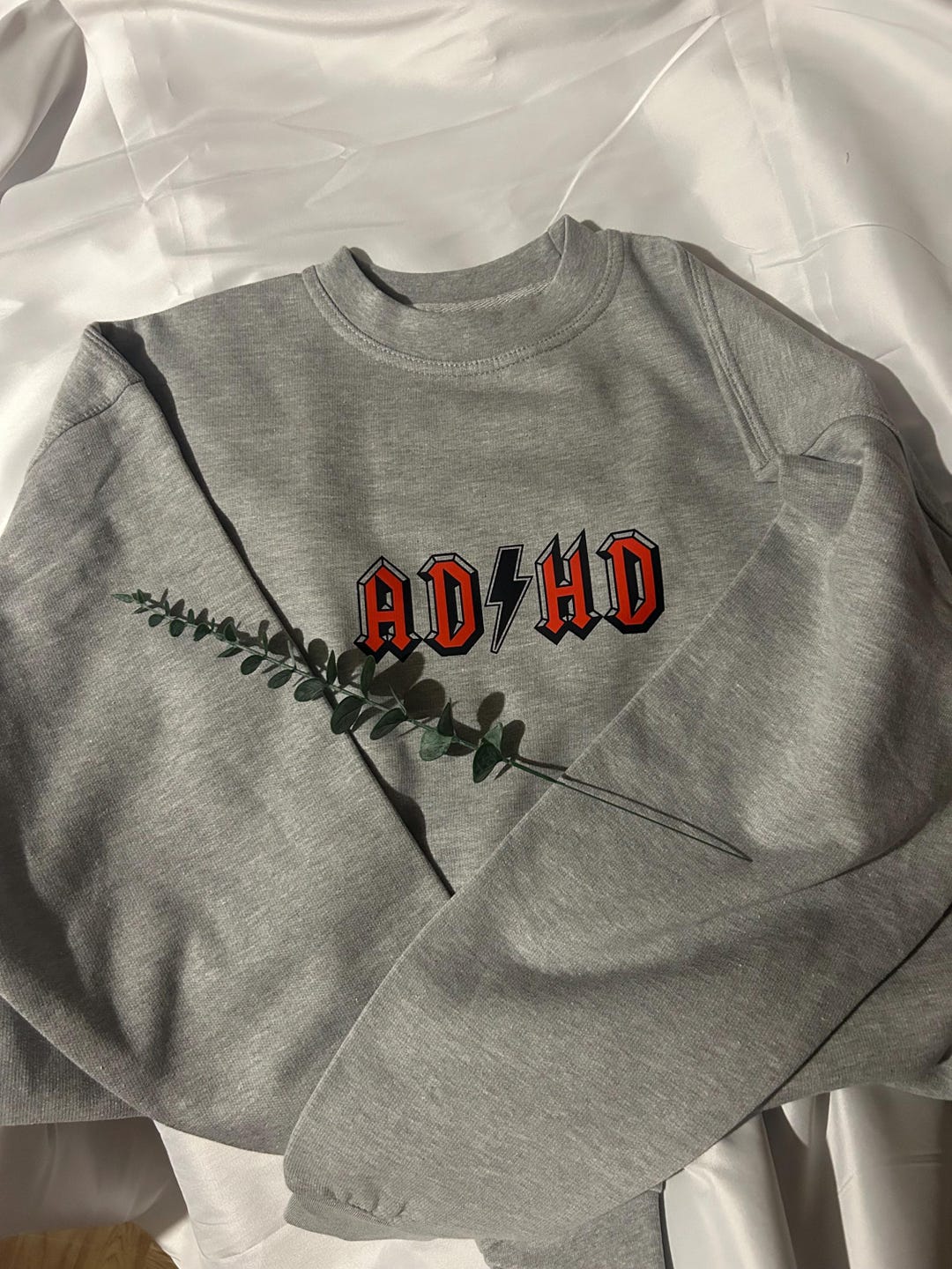 ADHD Mental Health Sweatshirt in the Style of AC/DC | Mental Health ...