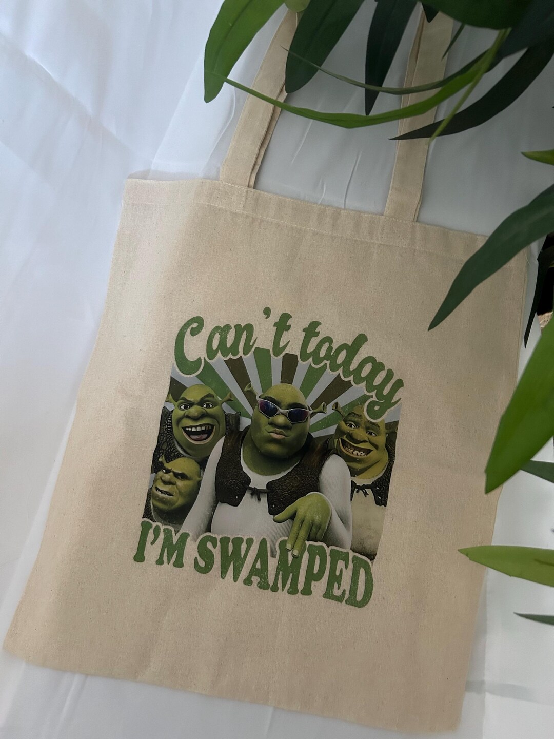 Shrek ‘can’t Today, I’m Swamped’ Writing and Image on Tote Bag - Etsy
