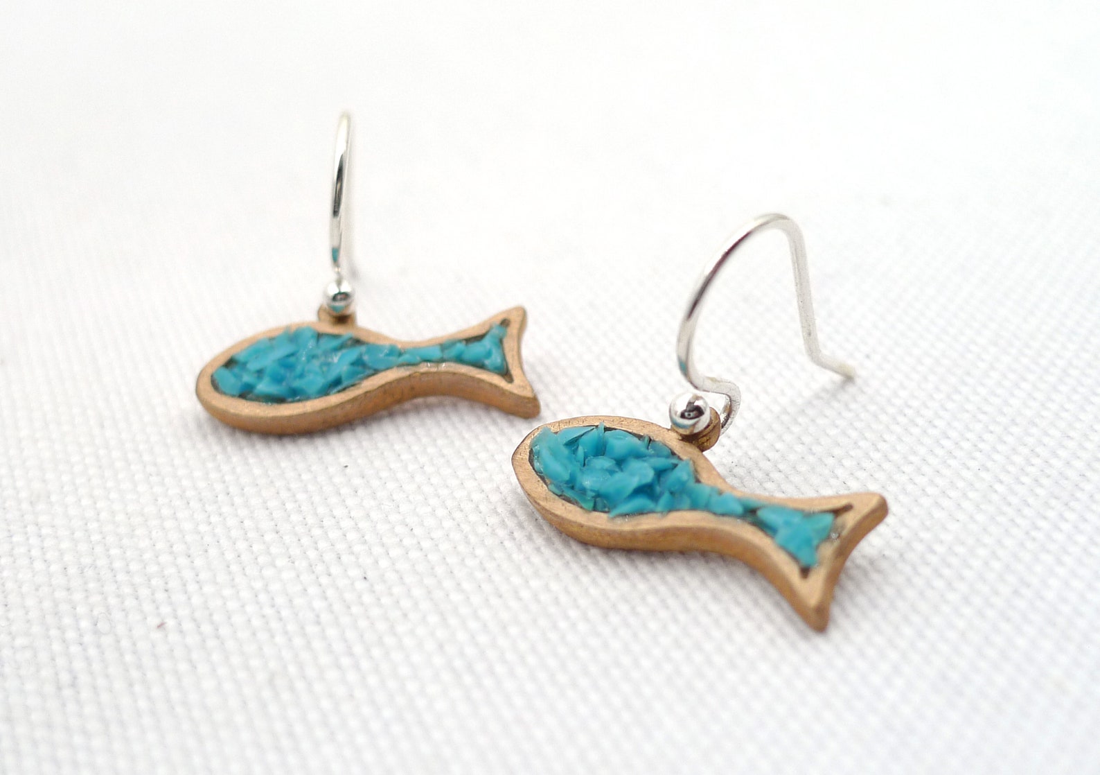 Rainbow Fish, Handmade Dangle Earrings, Fish Earrings, Glass Earrings ...