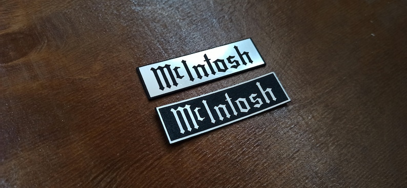 2x Mcintosh - Silver or Gold Logo - Metallic - Etsy
