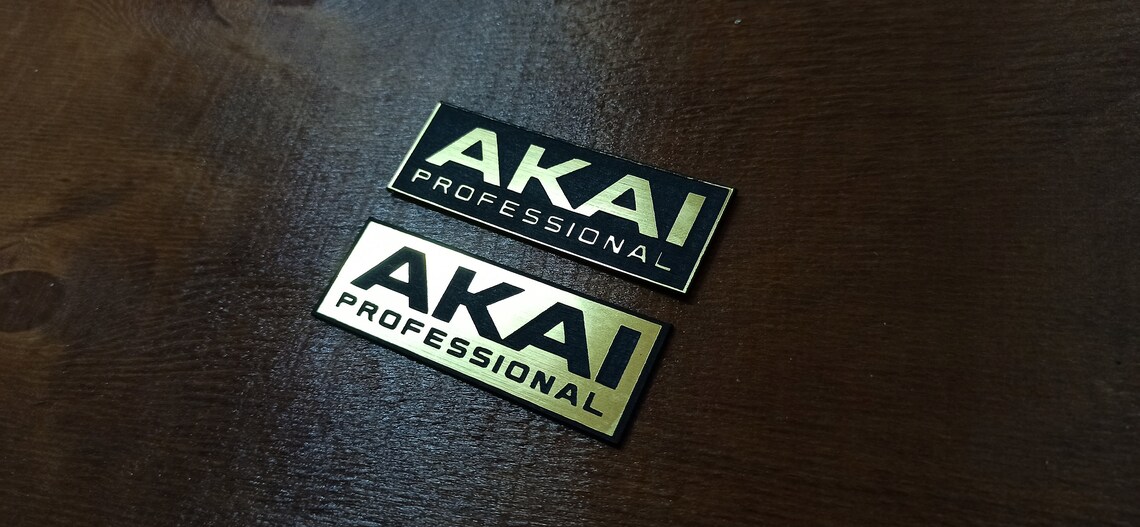 2x Akai Professional - Silver or Gold Logo - Metallic - Etsy