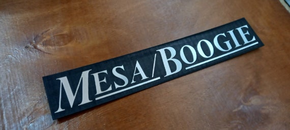 Mesa Boogie logo on silver amplifier | Etsy
