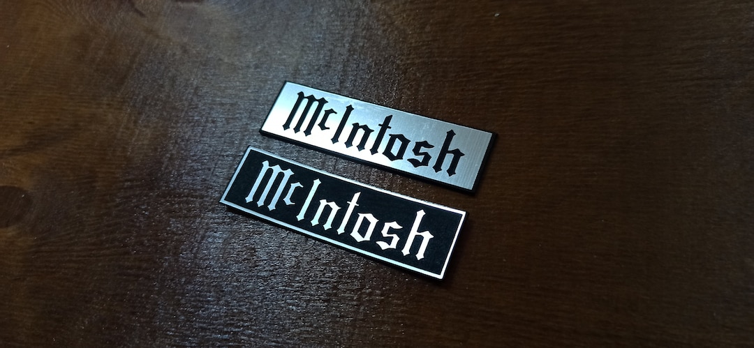 2x Mcintosh - Silver or Gold Logo - Metallic - Etsy