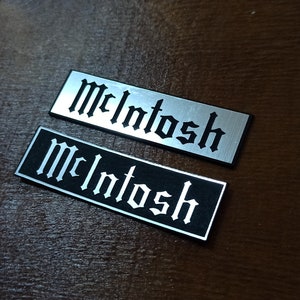2x Mcintosh - Silver or Gold Logo - Metallic - Etsy
