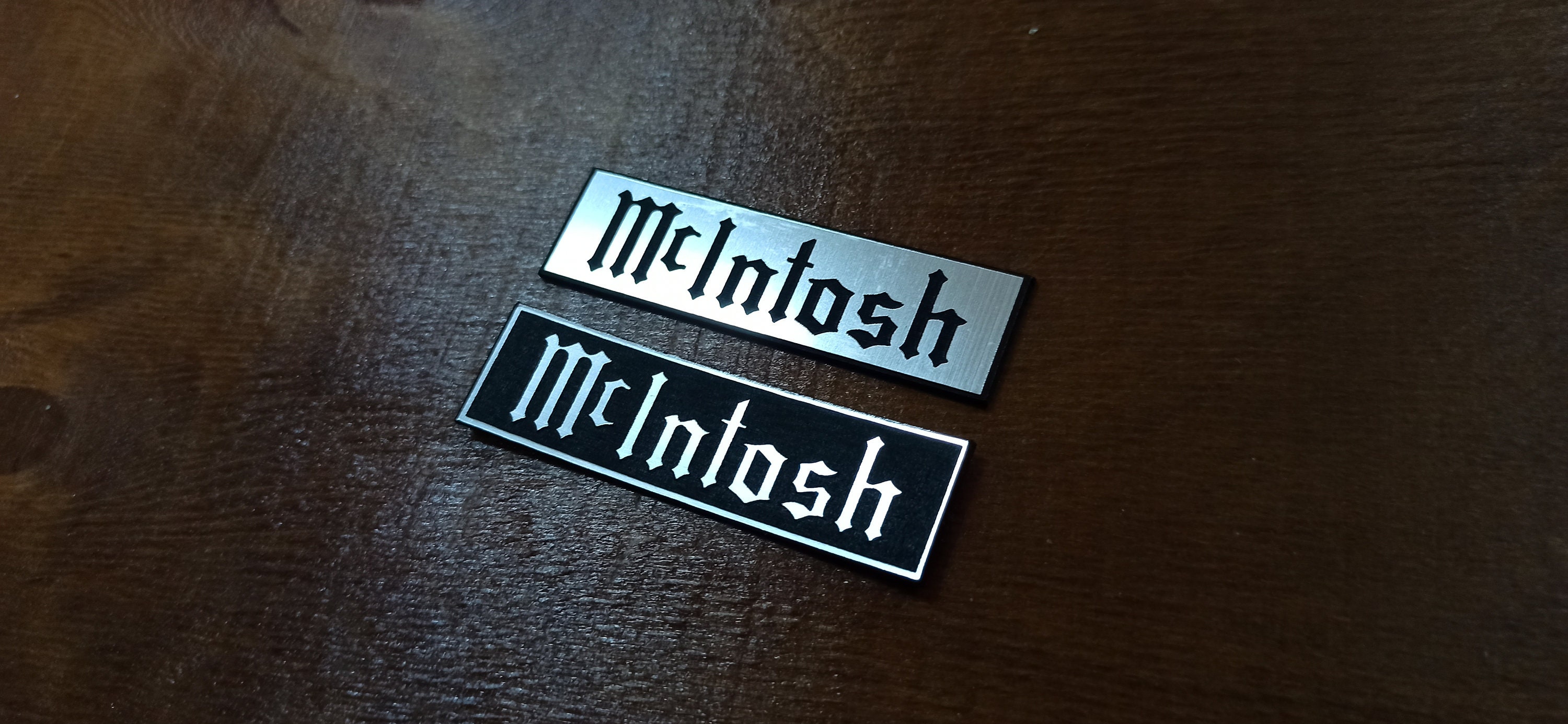 2x Mcintosh - Silver or Gold Logo - Metallic - Etsy