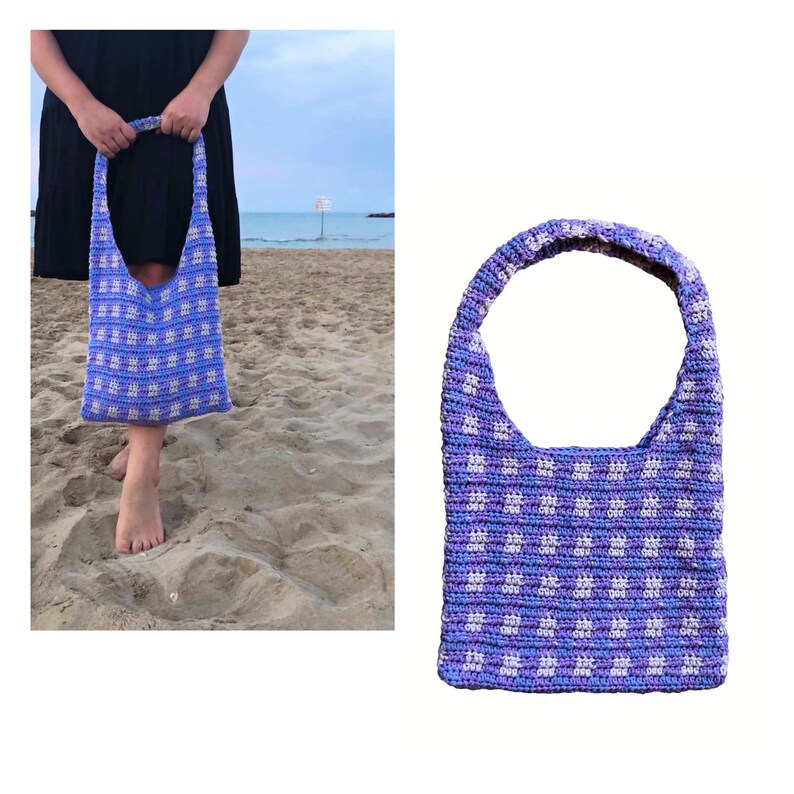 CROCHET GINGHAM BAG Pattern - Pdf Written Pattern - Etsy