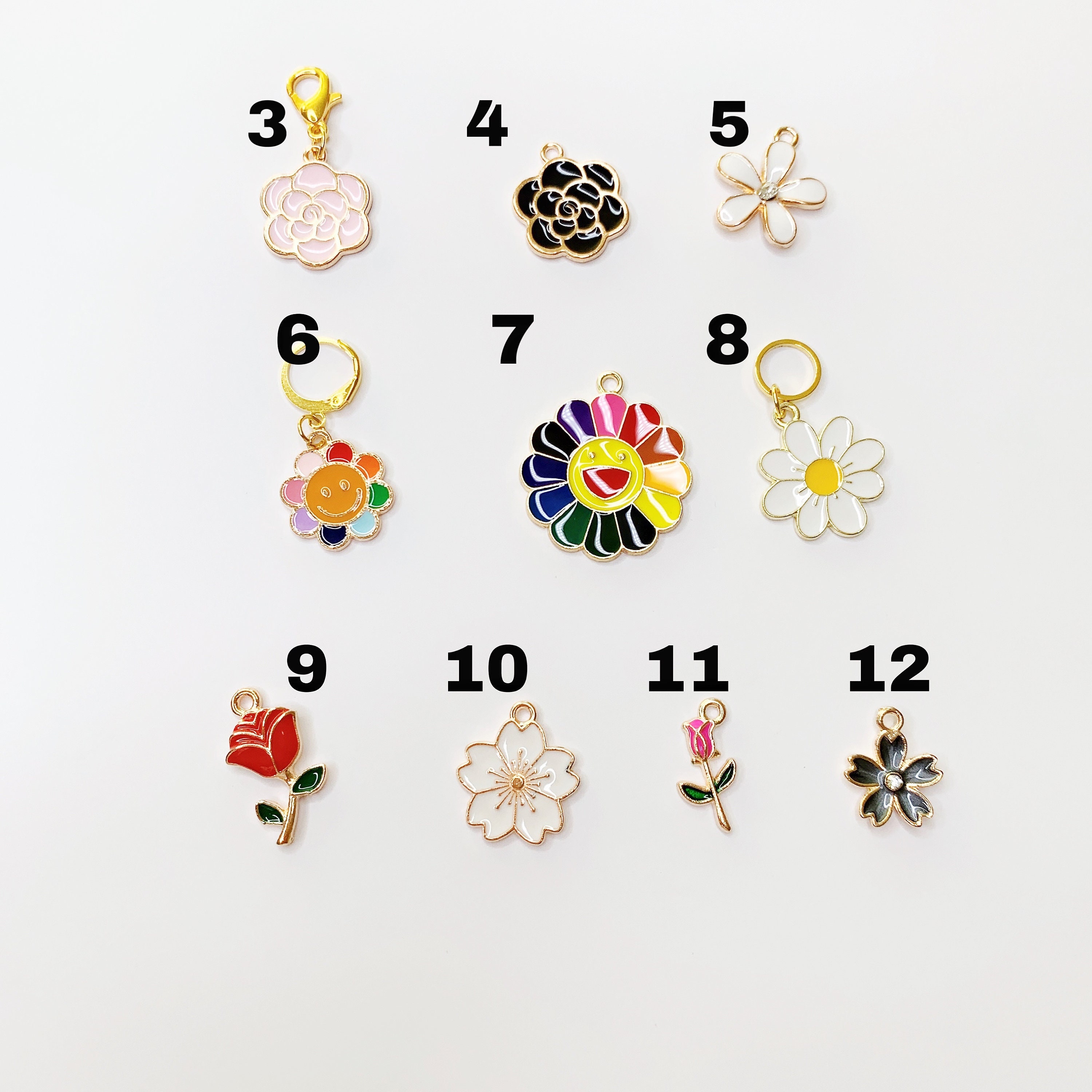 FLOWER STITCH MARKERS, Stitch Markers for Knitting and Crochet, Cute ...