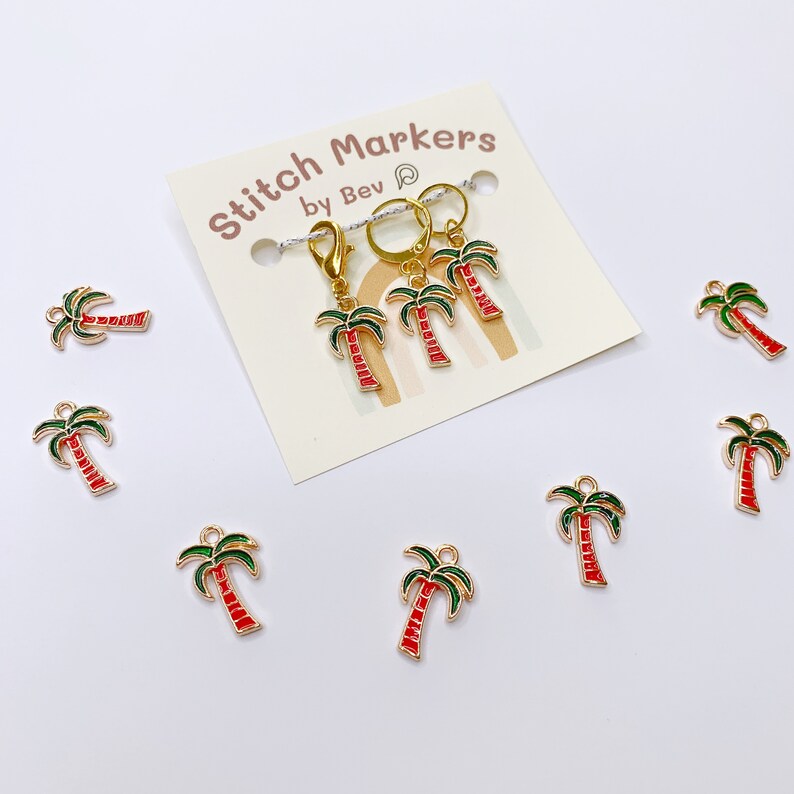 PALM TREE Stitch Marker Stitch Markers for Knitting and - Etsy