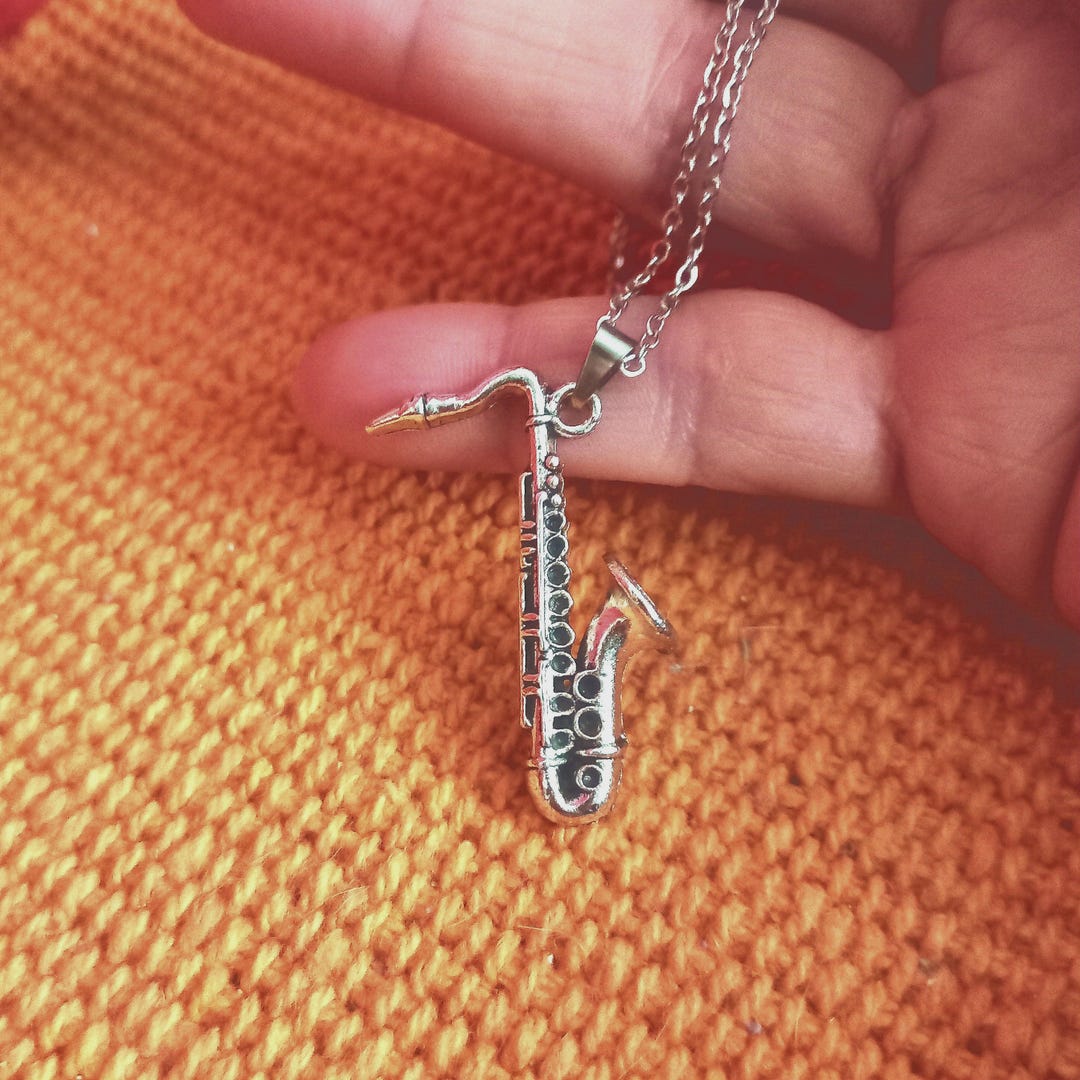 Original Necklace With Saxo Pendant. Cute Gift for Musicians ...