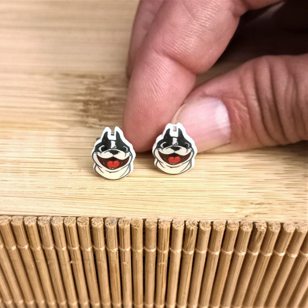 American Bully Dog Stud Earrings. Cute Gift for Dog Lovers ...