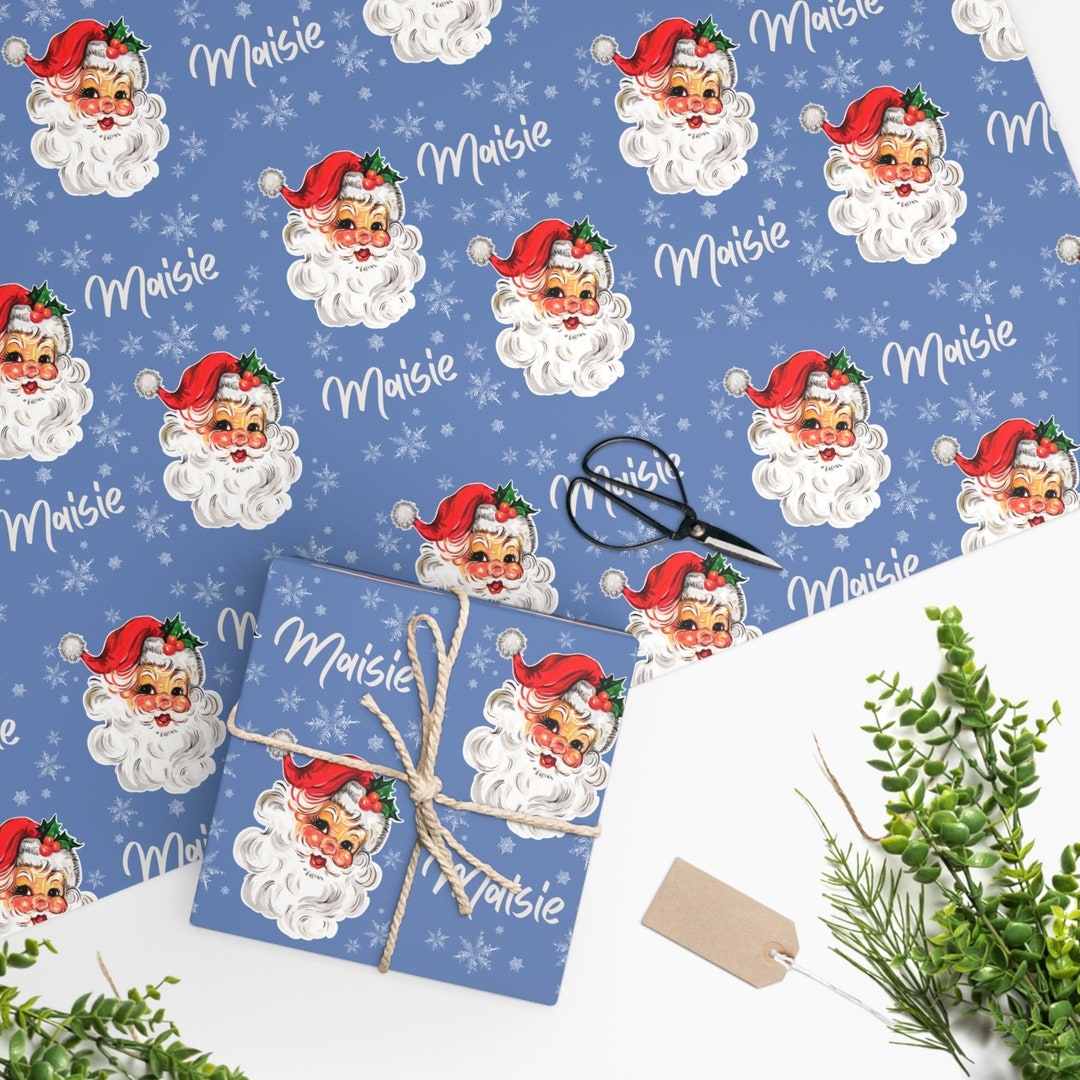 Personalized Christmas Wrapping Paper, Custom Santa Wrapping Paper ...