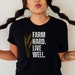 Farm Hard Live Well Tshirt, Farming T-shirt Gift, Farm Wife Christmas ...