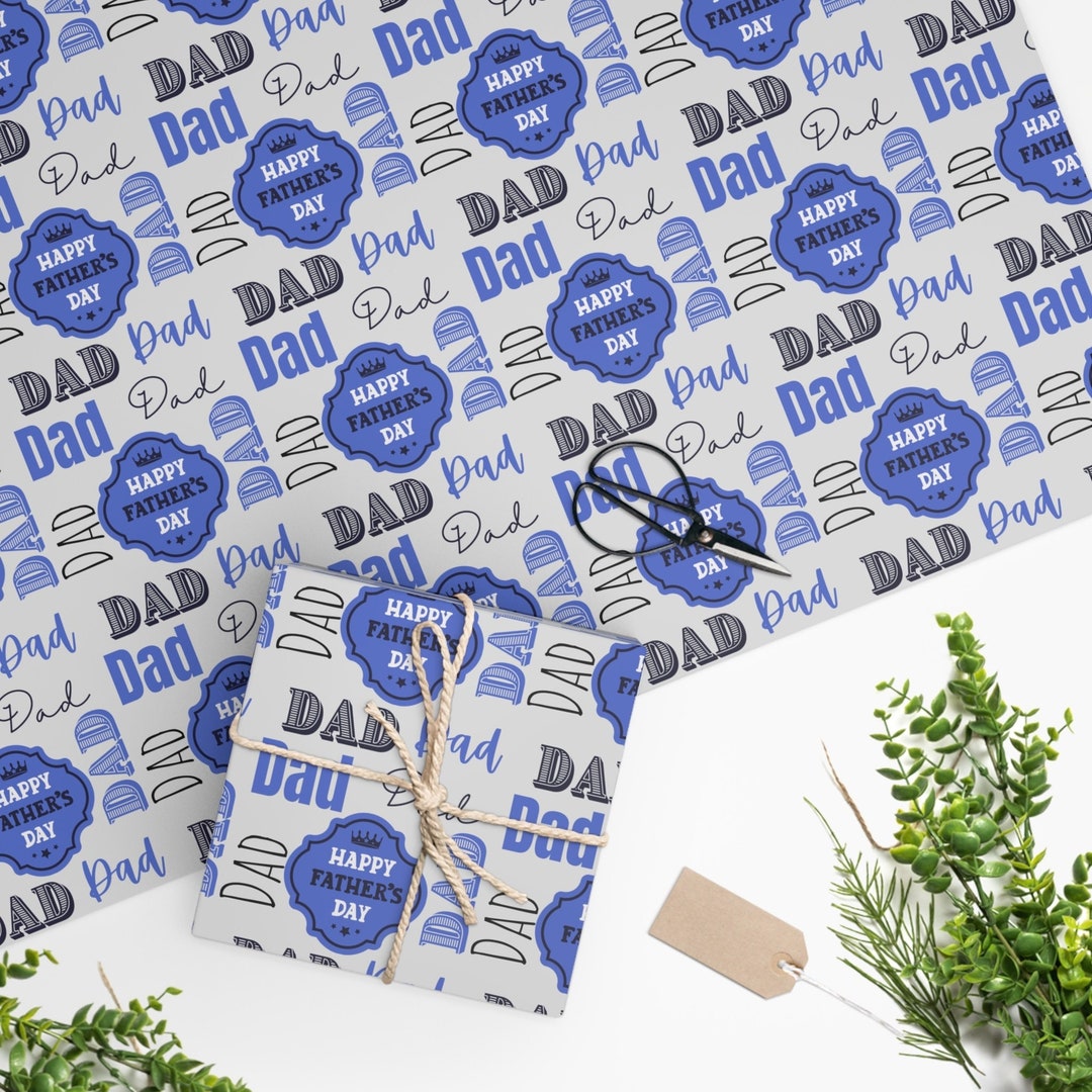Personalized Father's Day Wrapping Paper, Custom Dad Gift Wrap - Etsy