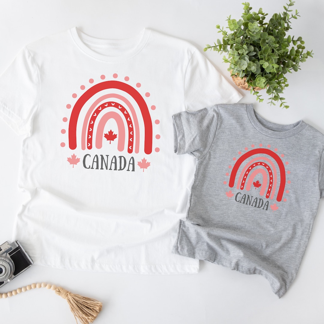 Canada Day Rainbow for Both Kids and Adults, Canada Day Tshirt, Summer ...