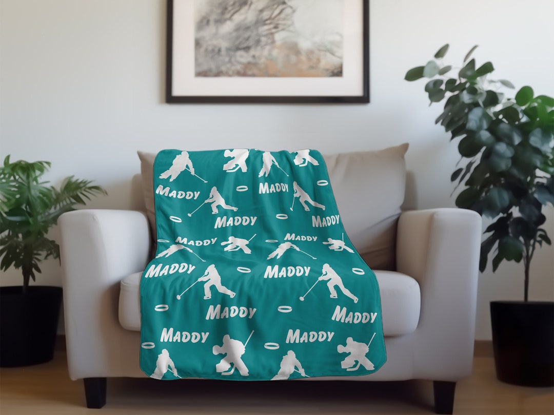 Personalized Ringette Plush Blanket, Girls Winter Sports Gift, Custom ...