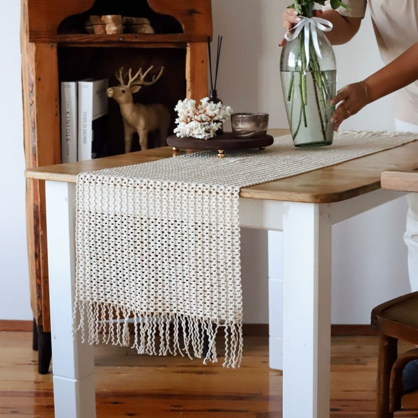 Knit Table Runner - Etsy