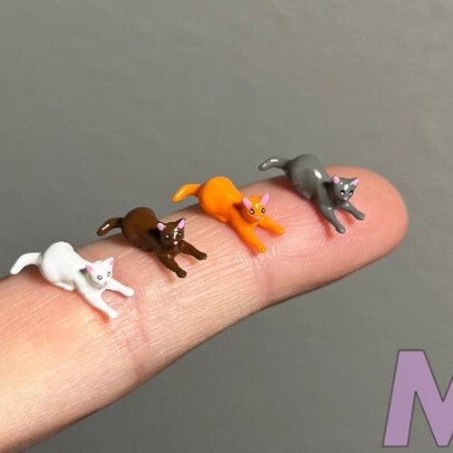 Tiny Stuffed Kitty Cat Pocket Pet Miniature Kitten Mini - Etsy