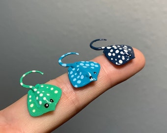 STINGRAY MINIATURE Sea Rays Animal Figurines Figures Dollhouse - Etsy
