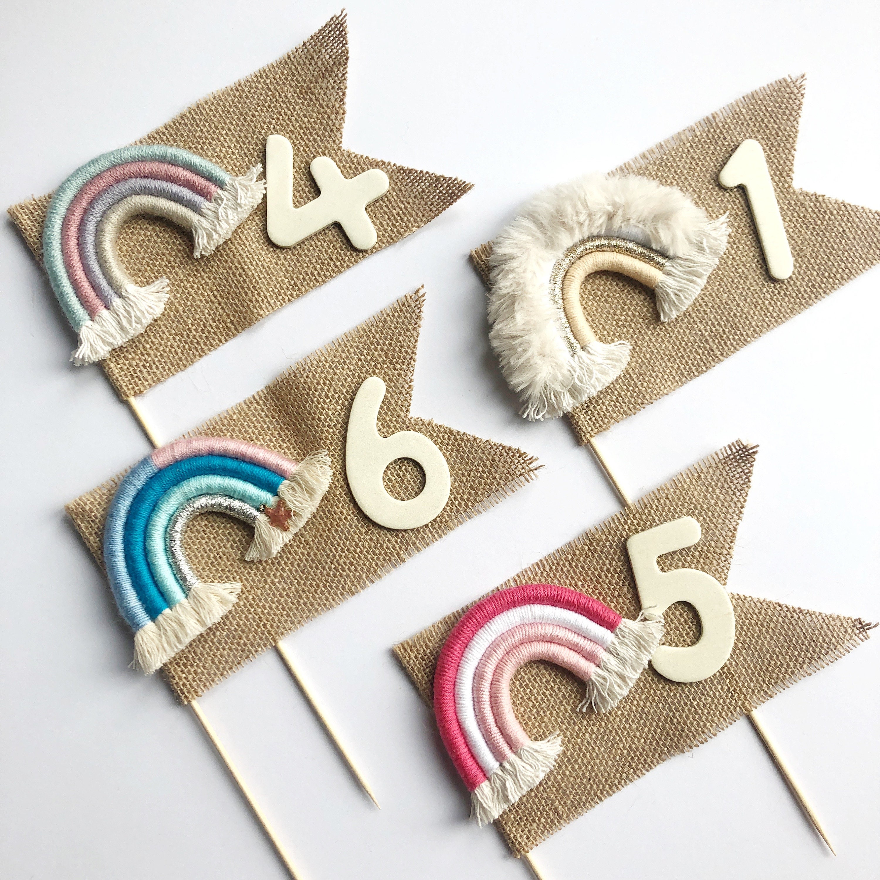 Birthday Cake Topper Age 4 Cake Topper Pastel Cake Topper 4 - Etsy