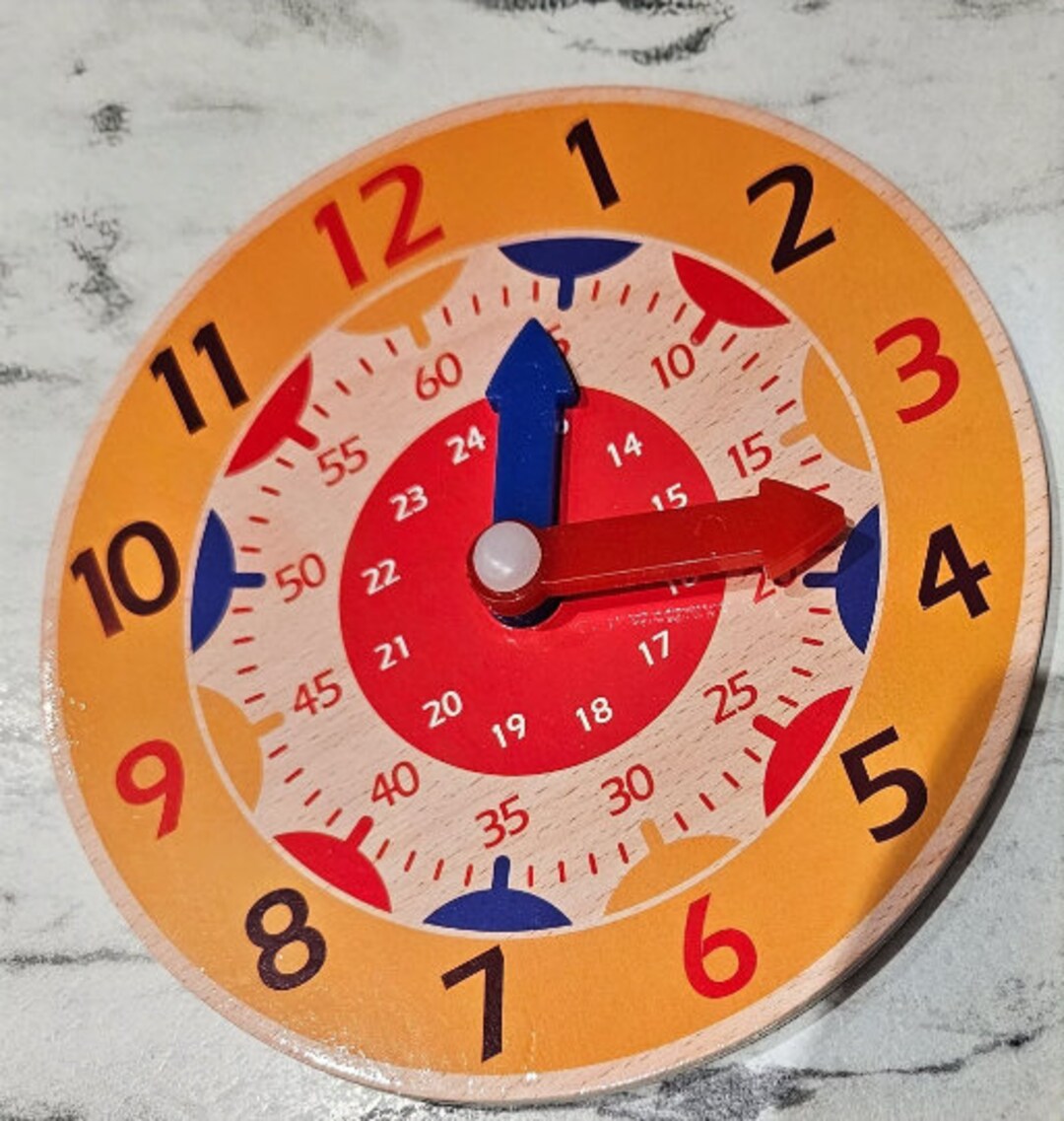 Childrens Clock Face Tell the Time Autistic Autism Awareness Child ...
