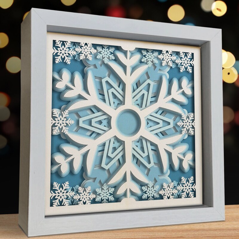 Snowflake Shadow Box - Etsy
