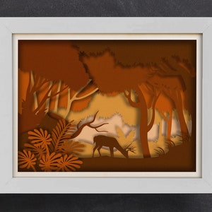 3d Jungle Shadow Box, 3d Landscape Svg, Layered Svg, Files for Cricut ...