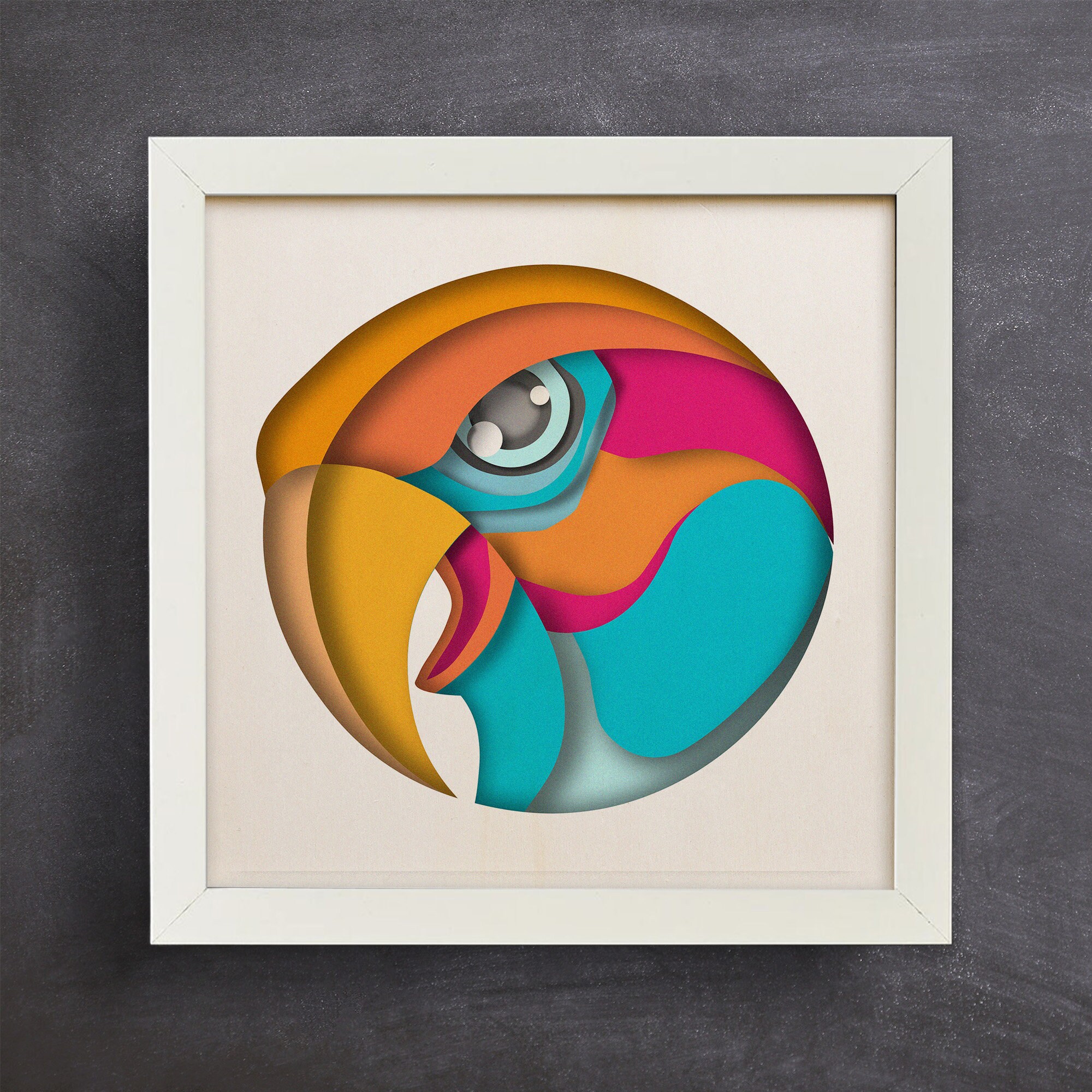 3D Parrot SVG Shadow Box SVG Digital Download Files Shadow - Etsy