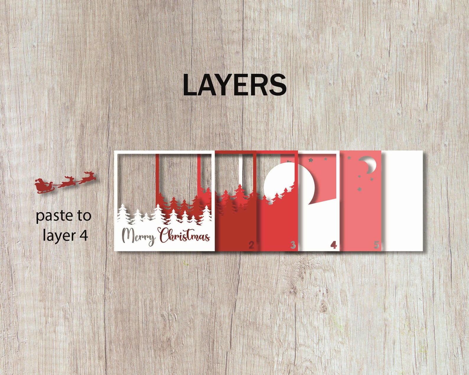 3D Christmas Shadow Box Bundle, Christmas Scene, Shadow Box SVG ...
