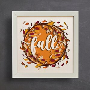 3d Fall Svg Shadow Box, for Cricut, for Silhouette, CNC Cutting, Svg ...