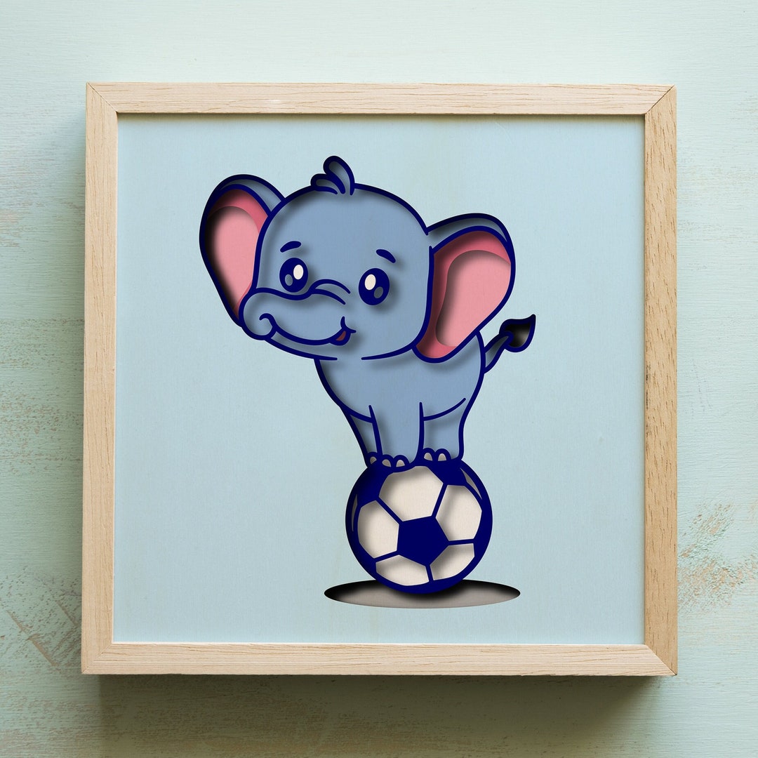 3d Elephant Shadow Box Svg Papercut Files for Cricut for - Etsy