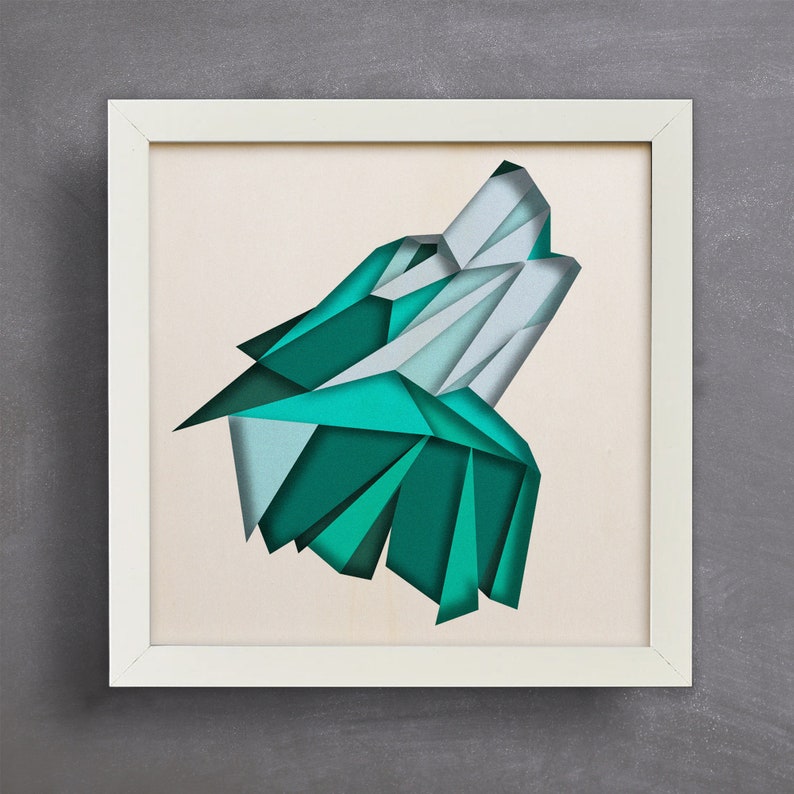3D Wolf Svg Shadow Box Svg 3d Polygon Art Laser Cut Files - Etsy