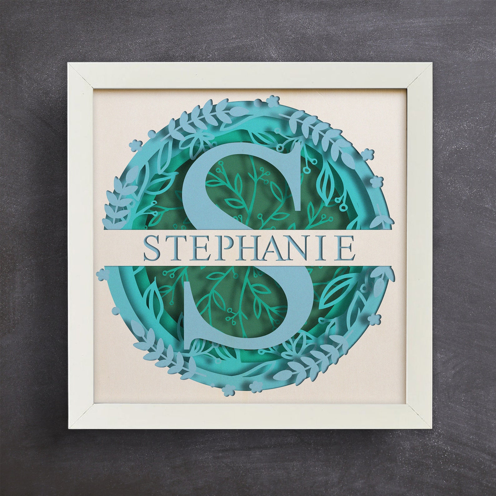3d Split Monogram Shadow Box, Custom Name, Alphabet Family Name SVG, A ...