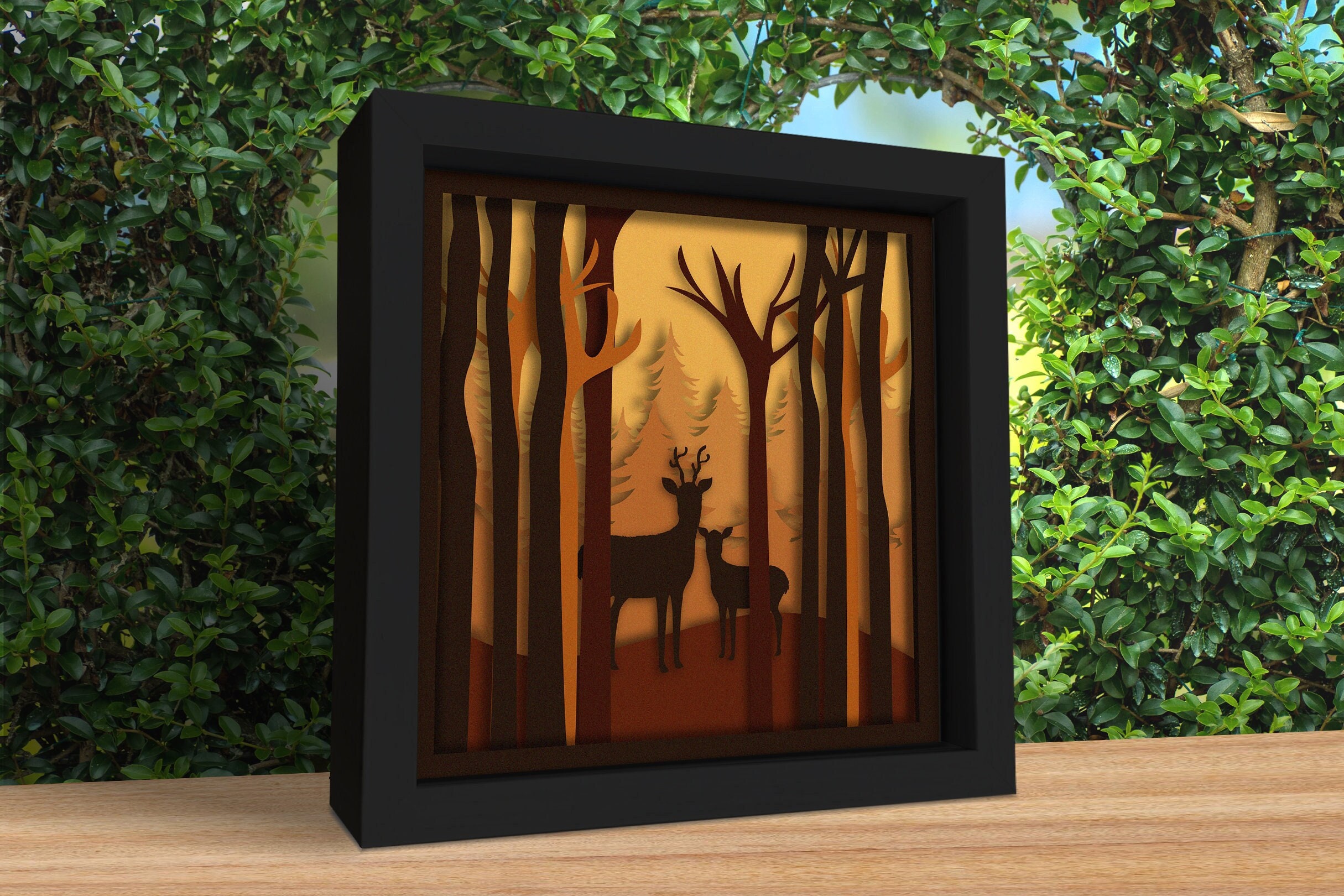 3d Forest Shadow Box, Files for Cricut, for Silhouette, CNC Cutting ...