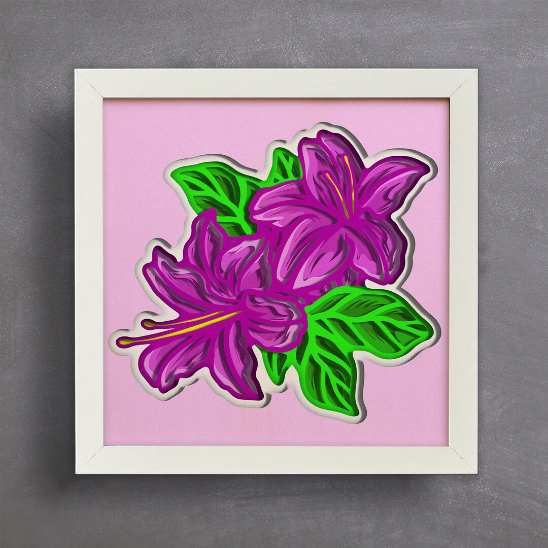 3d Flower Svg, Shadow Box Svg, Files for Cricut, for Silhouette, Cnc ...