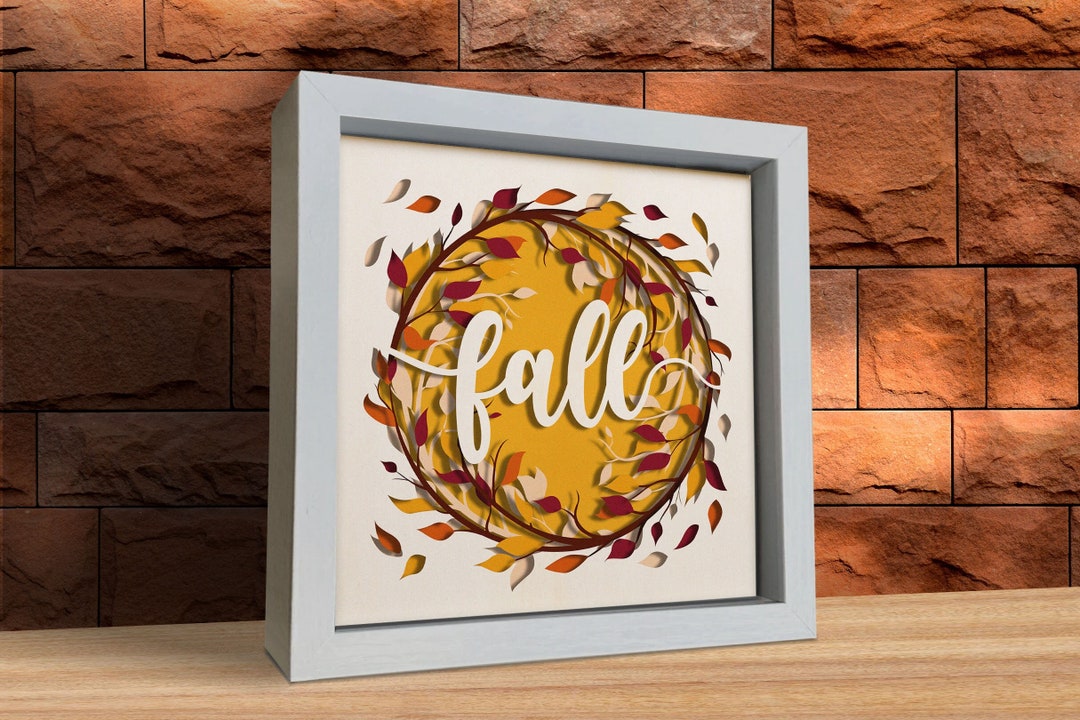 3d Fall Svg Shadow Box, for Cricut, for Silhouette, CNC Cutting, Svg ...